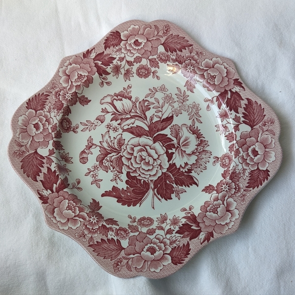 Spode | Dining | Spode Poppies British Flowers Cranberry Red On White ...